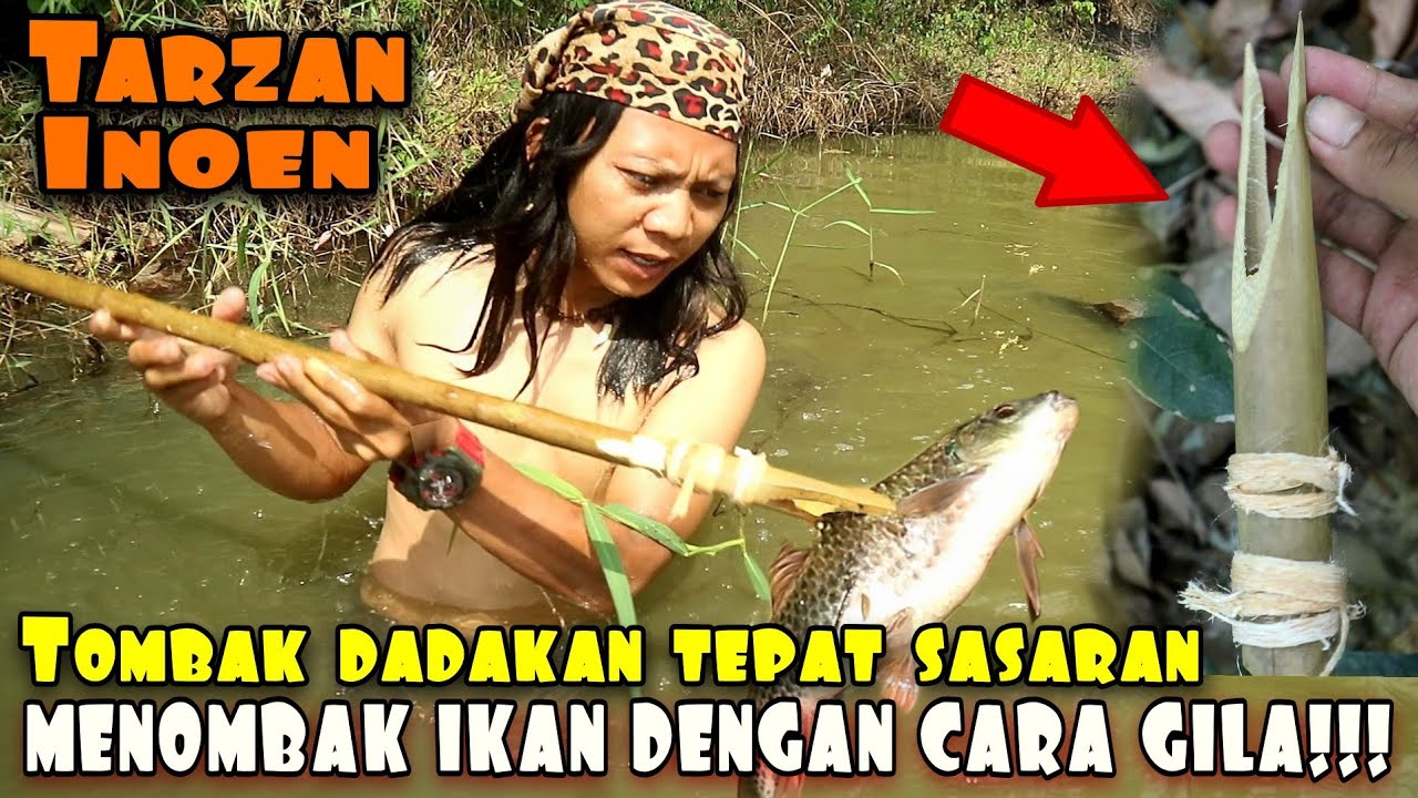 TARZAN NEKAD MENOMBAK IKAN DI DANAU ANGKER | SKILL TARZAN INDONESIA ...