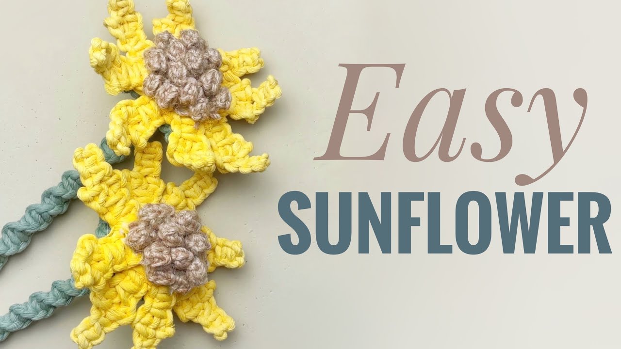 EASY Macrame Sunflower - YouTube