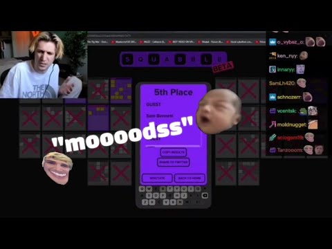 Mods switch to emote only after xQc tries to cheat wordle - YouTube