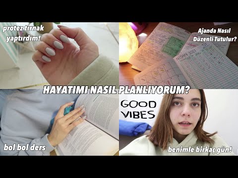 NASIL PLANLAMA YAPIYORUM? AJANDA TUTABİLMEK! | study vlog| protez tırnak| benimle birkaç gün
