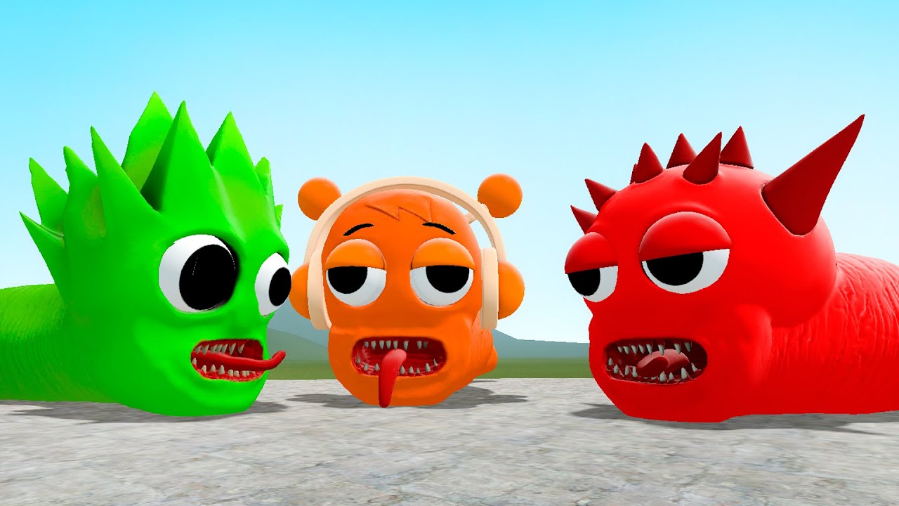 NEW SPRUNKI WORMS in Garry's Mod - YouTube