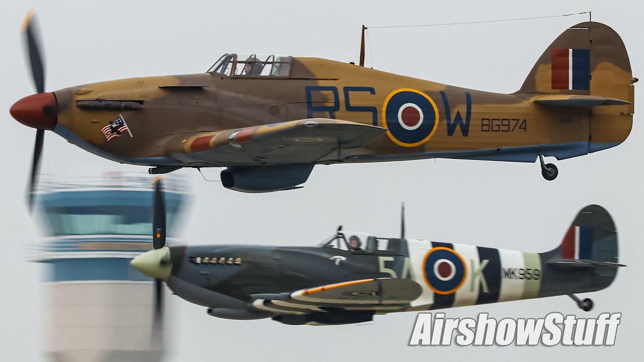 Spitfire and Hurricane Flybys - EAA AirVenture Oshkosh 2021 - YouTube