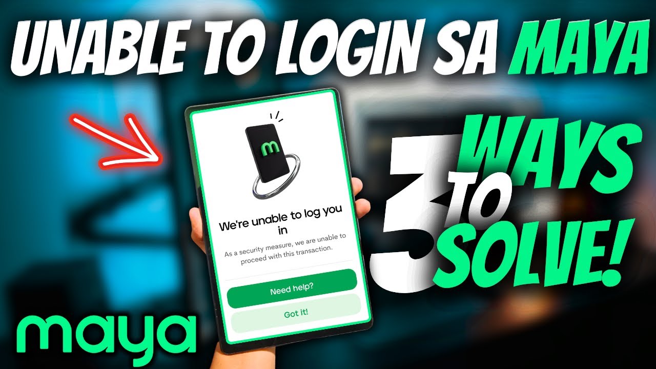 UNABLE TO LOGIN SA MAYA APP - YouTube