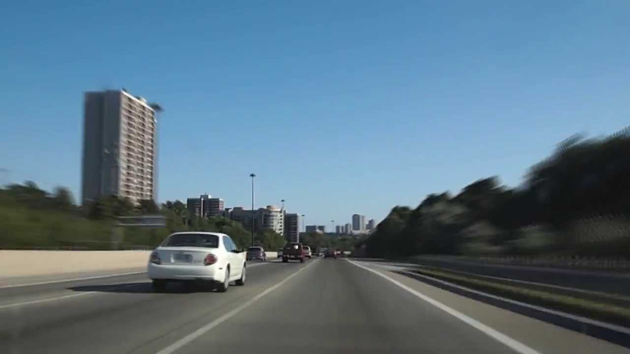 Driving from Hamilton To Toronto at 16x Speed - YouTube