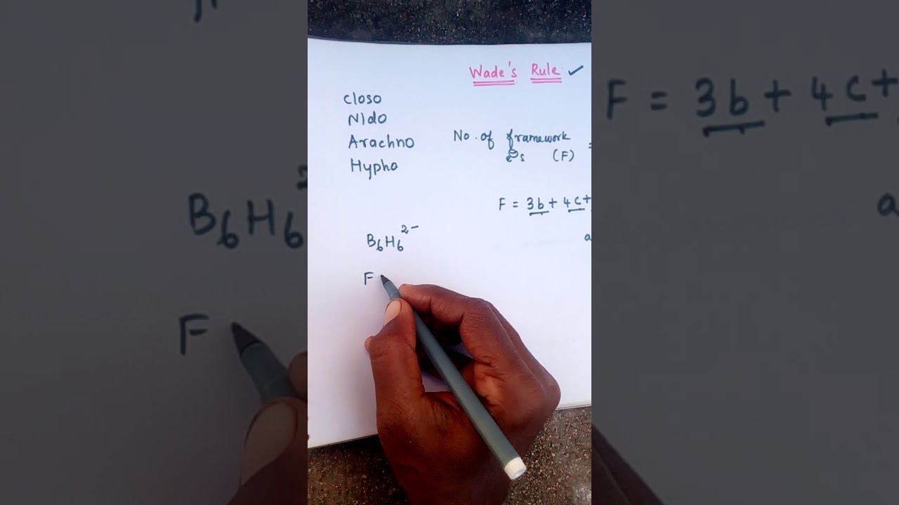 Wade's Rule for Boranes in Tamil explanation - YouTube