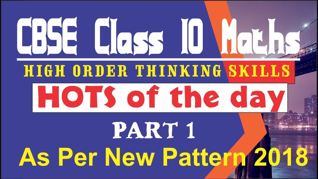 Higher order thinking skills questions / HOTS of the day Part 1 / CBSE ...