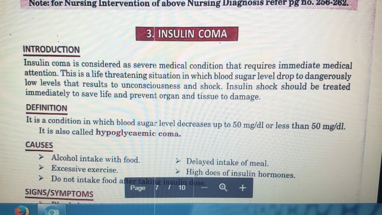 Insulin coma - YouTube