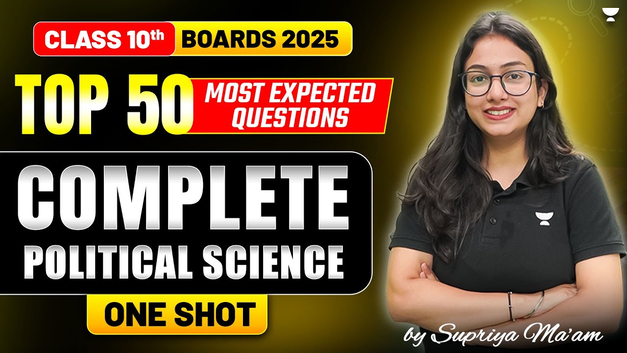 Class 10th Political Science : Top 50 Most Expected Questions | Boards ...