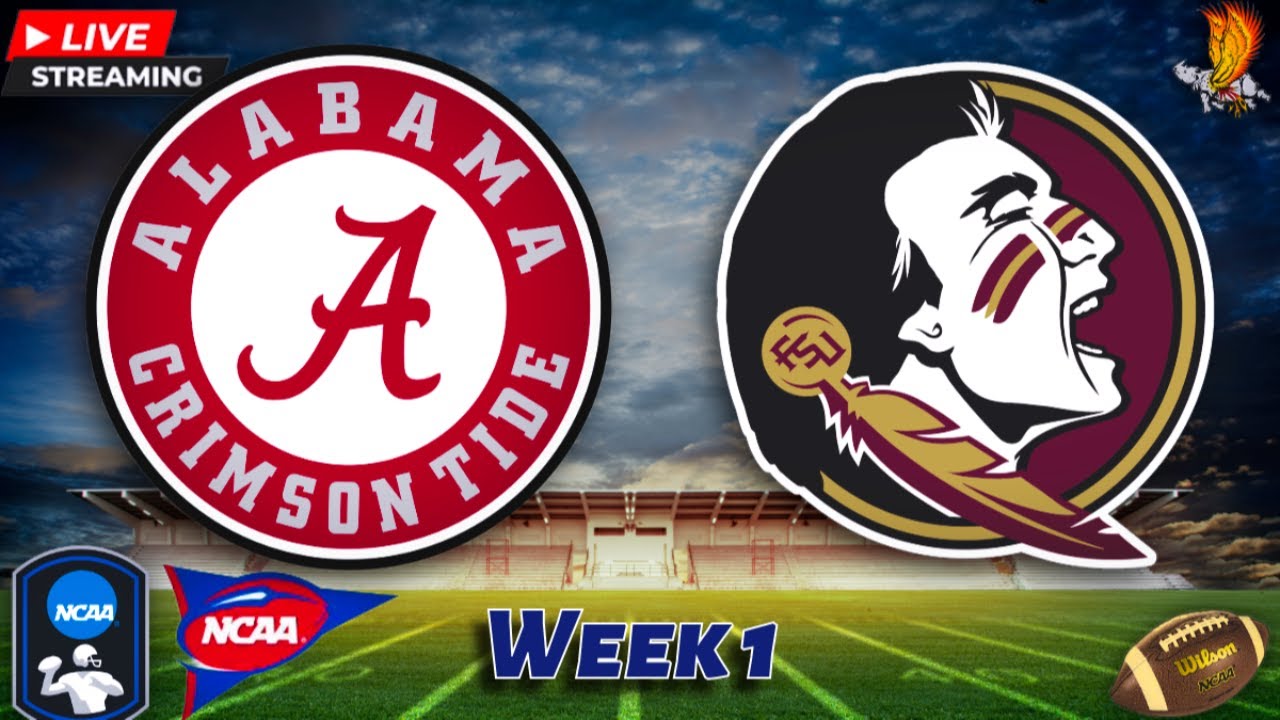 Alabama Crimson Tide vs Florida State Seminoles: College Football LIVE ...