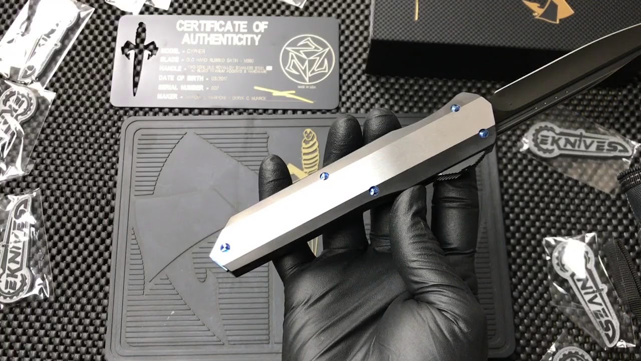 Marfione Custom Cypher Royalloy Stainless Blue Accents SE DLC hand ...