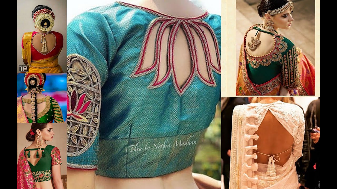 Traditional Blouse Back Neck Designs || Latest Designs || 2019 - YouTube