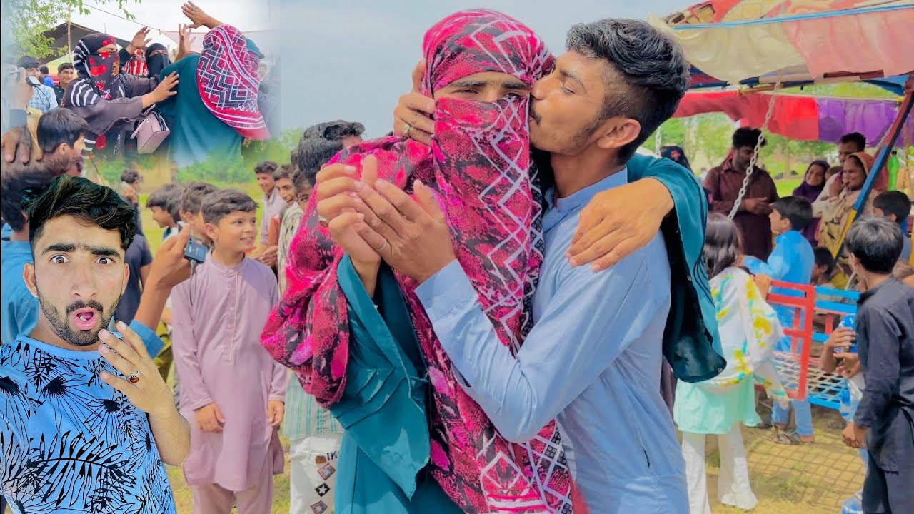 Larki Ko Kiss 😘 Kar di Aur Mar Per Gai \ Burqa Funny Prank In Village ...