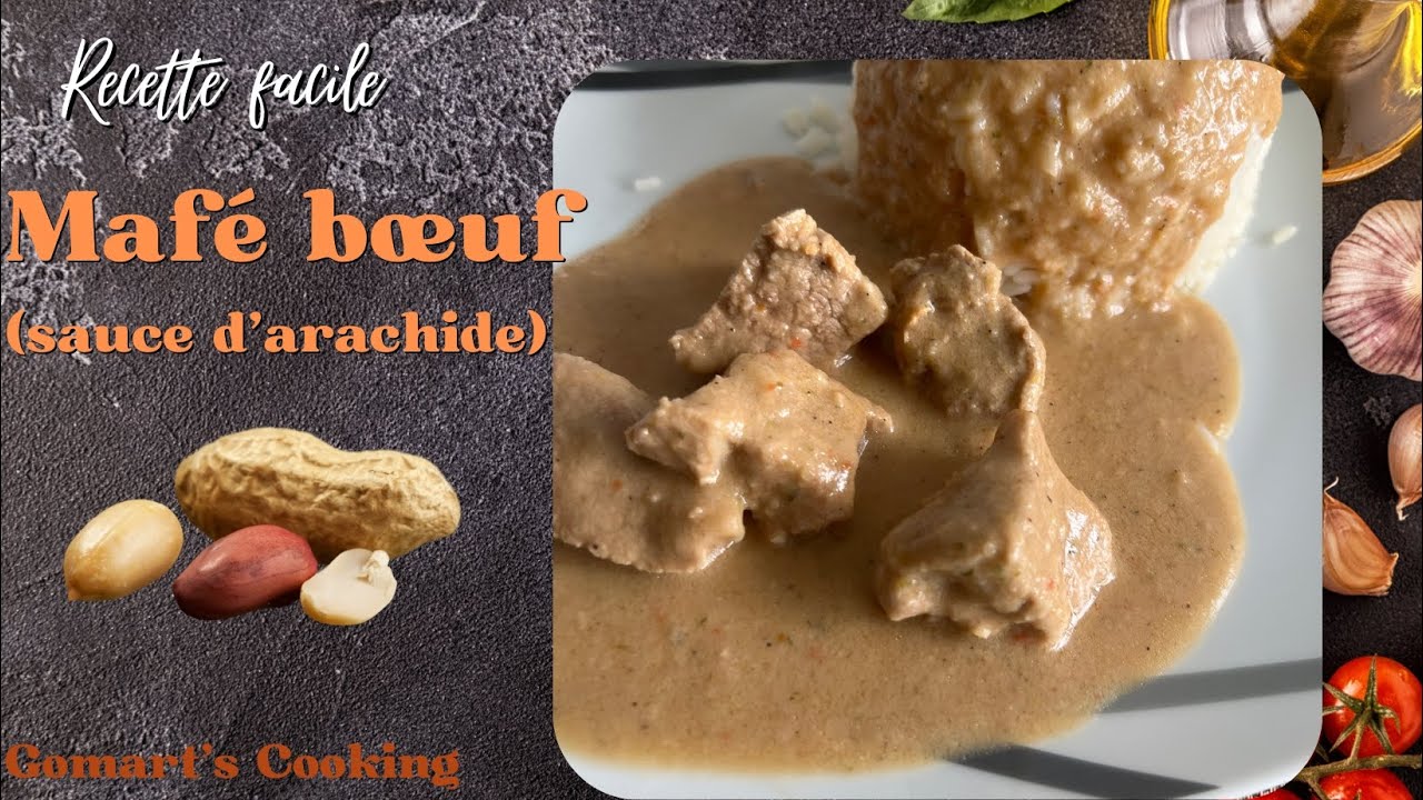 Recette facile du Mafé bœuf (sauce d'arachide) - YouTube