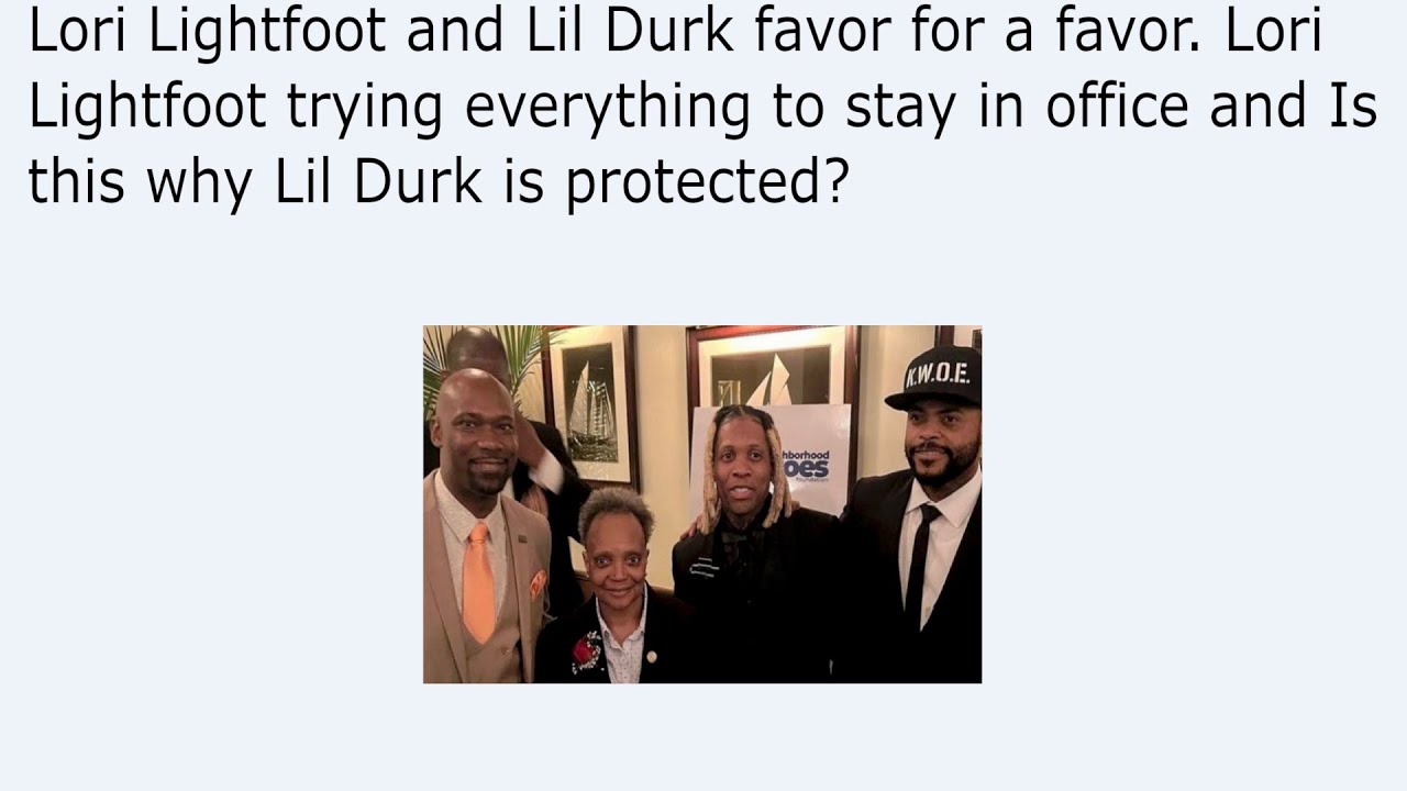 Lori Lightfoot and Lil Durk favor for a favor. Lori Lightfoot trying ...