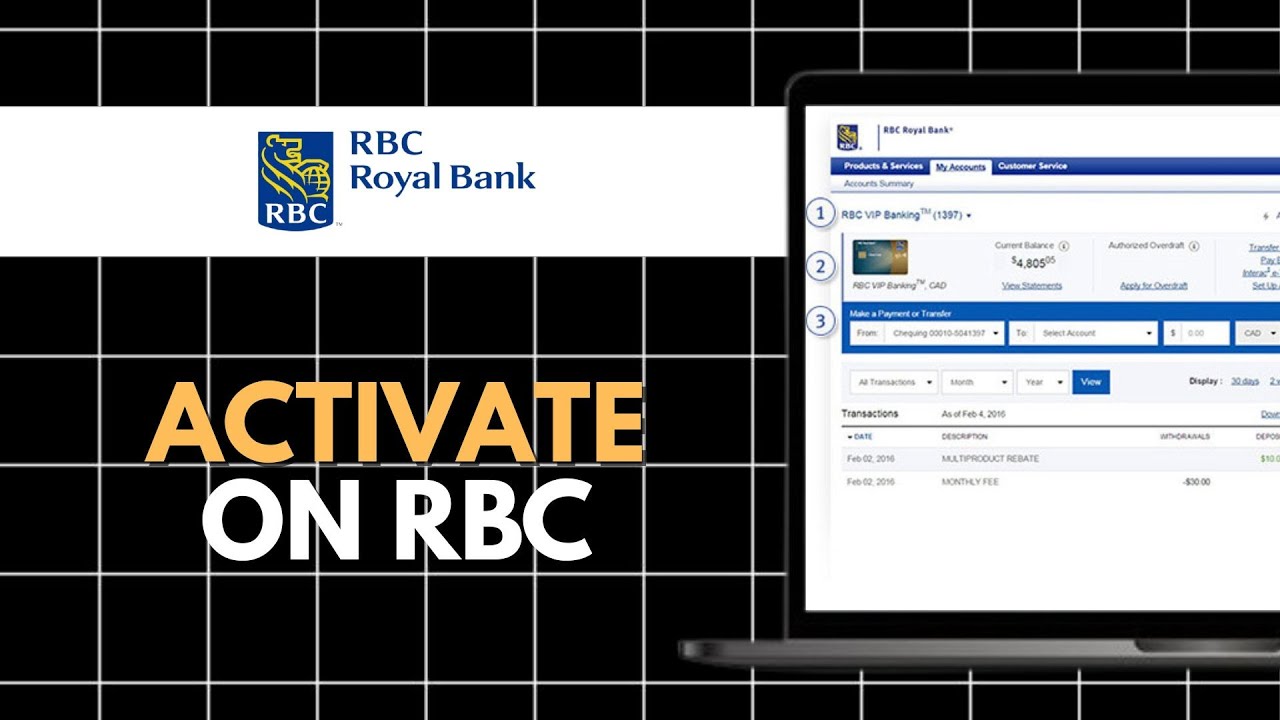 Activate Your Royal Bank Virtual Visa Debit Card on RBC App - YouTube