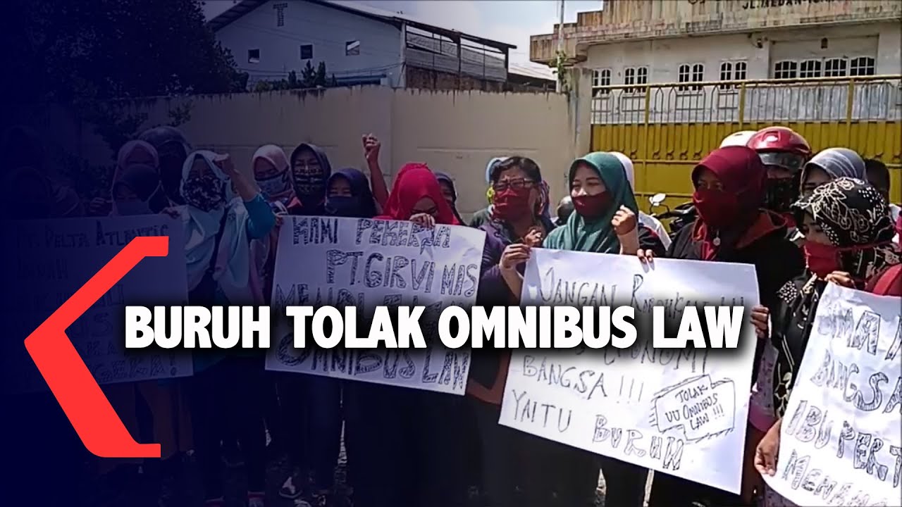 Buruh Tolak Omnibus Law Cipta Kerja - YouTube