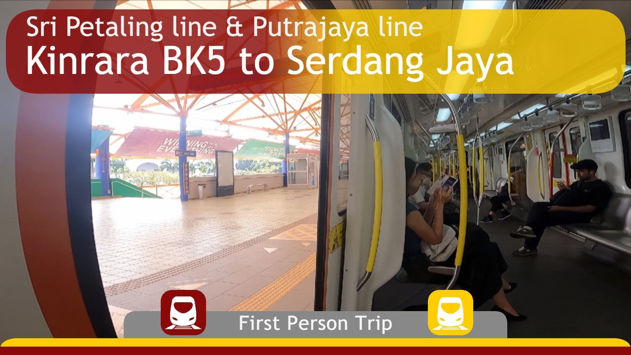 LRT & MRT POV : Kinrara BK5 to Serdang Jaya - YouTube