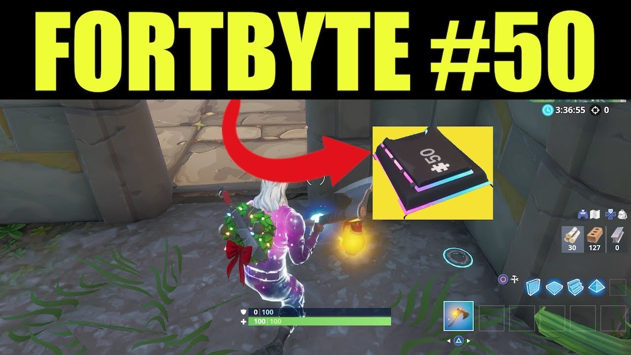 Fortnite Fortbyte #50 - Accessible at Night Time Inside Mountain Top ...