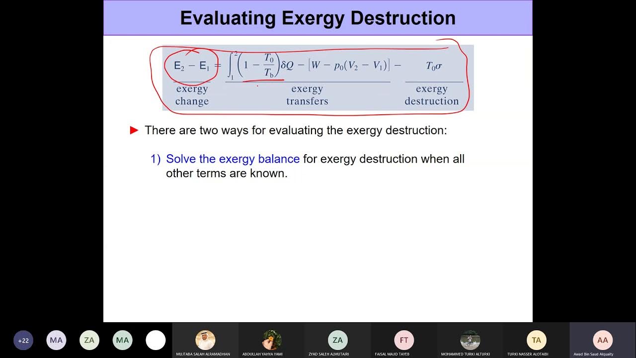 Two Methods for Calculating Exergy Destruction - YouTube