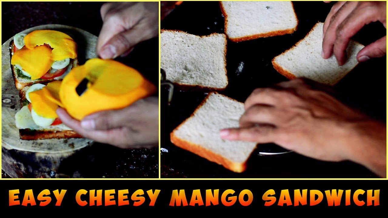 Easy Cheesy Mango Sandwich for Summers | Snacks | @GurusCooking - YouTube