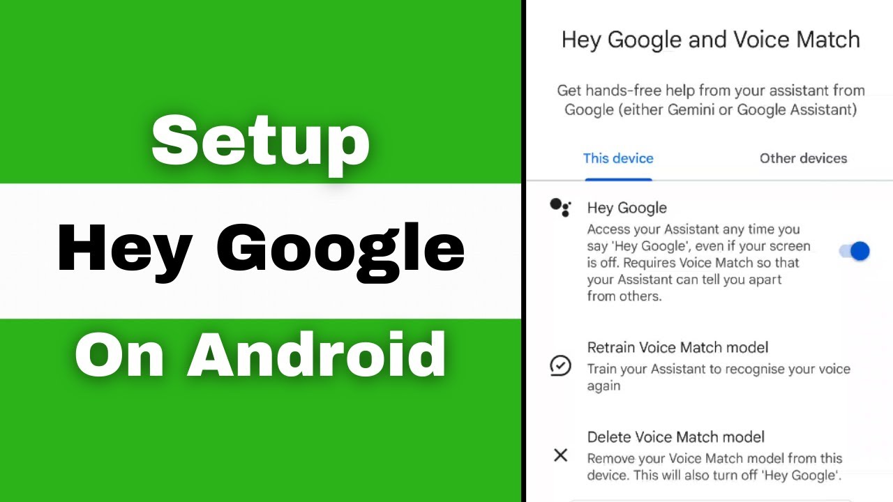 How To Set Up Hey Google on Android - YouTube