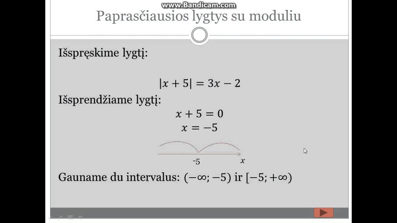 Sudėtingesnės lygtys su modulio ženklu - YouTube