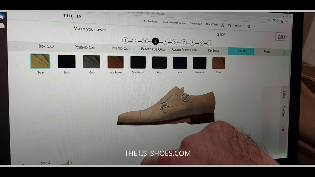 THÉTIS SHOES customization tool - YouTube