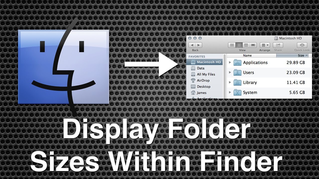 How To Display Folder Sizes Within Finder Mac OS X YouTube How To Display Folder Sizes Within Finder Mac OS X YouTube