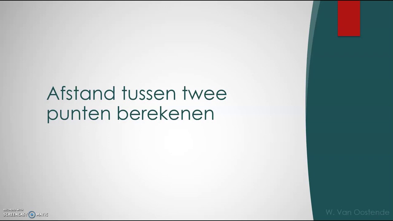Hoe bereken je de afstand tussen twee punten? - YouTube