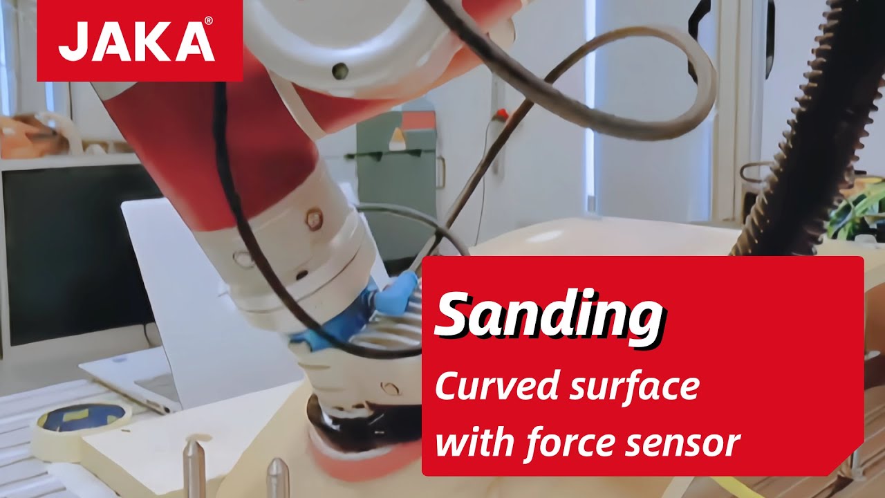 Amazing curved surface sanding with JAKA Cobot! - YouTube
