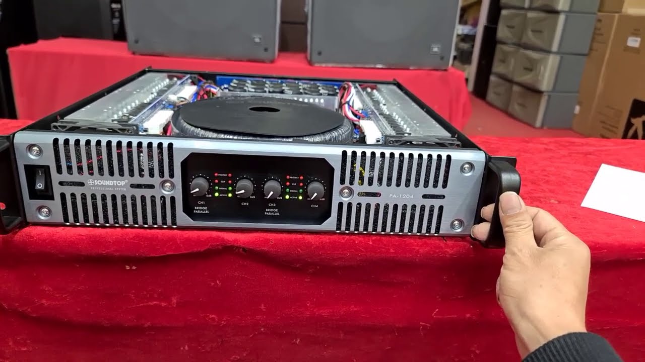 Cục đẩy Mỹ Soundtop Pa 1204 kết hợp với loa mỹ JBL 4655. Gửi bác Cường ...