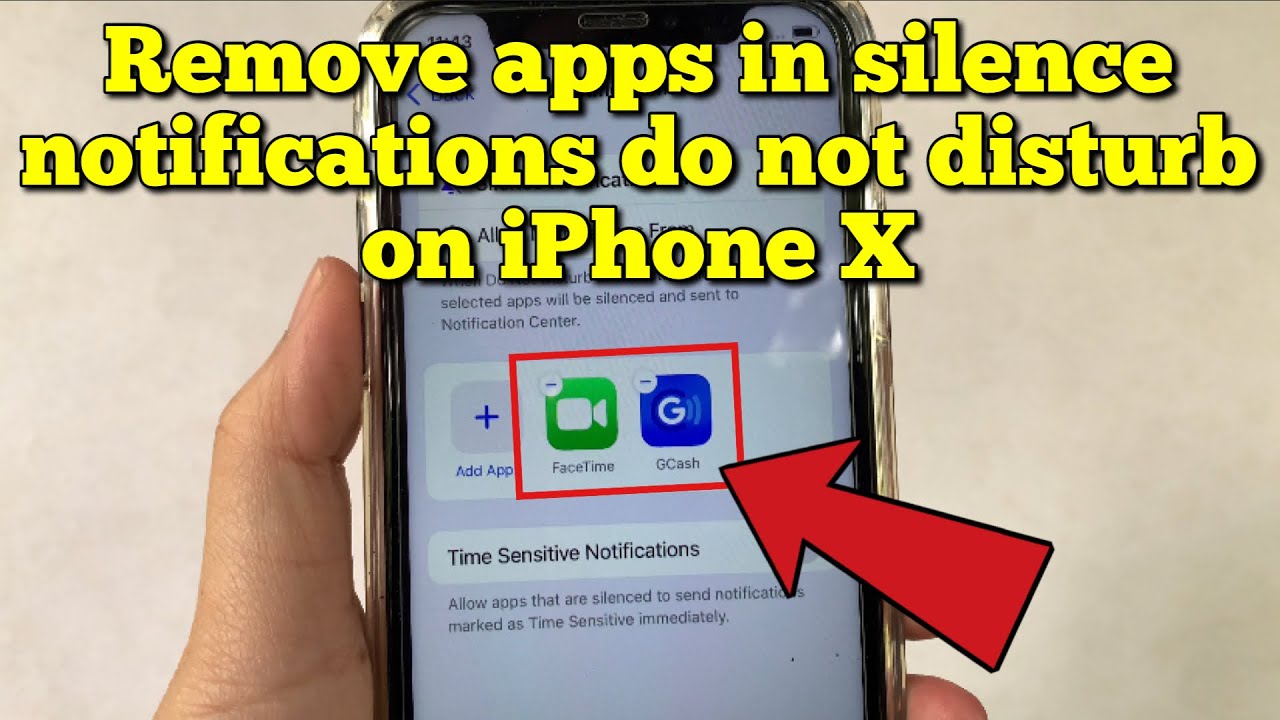 How to remove apps in silence notifications do not disturb on iPhone X ...