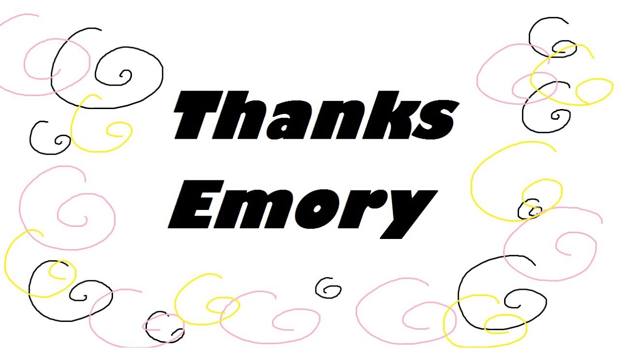 Thank you Emory!!!!! - YouTube