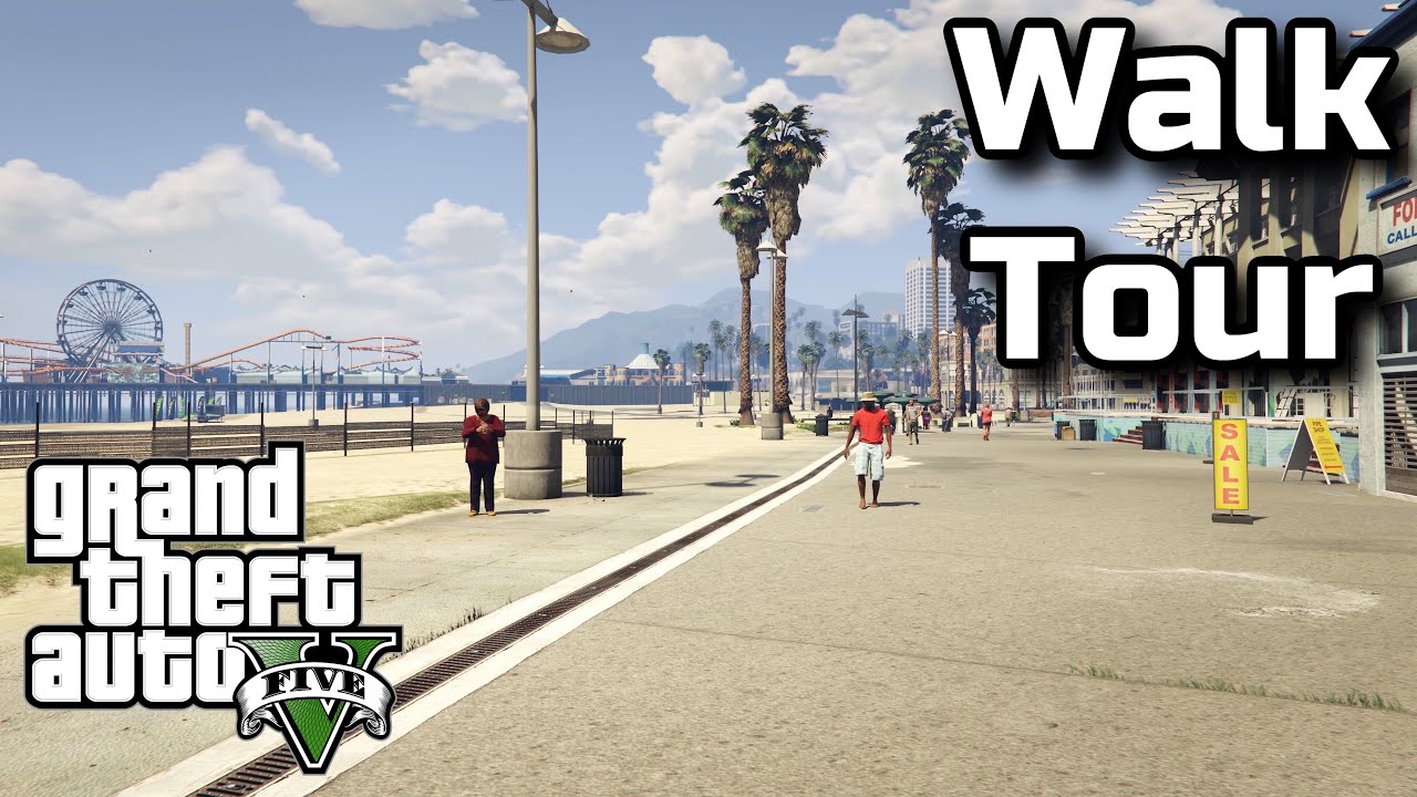 Walk Tour - Vespucci Beach - Grand Theft Auto V - YouTube