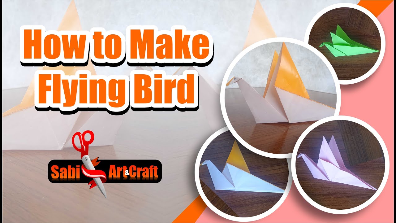 How to make Flying Bird | urny wala parindah | DIY Crafts | Flapping ...