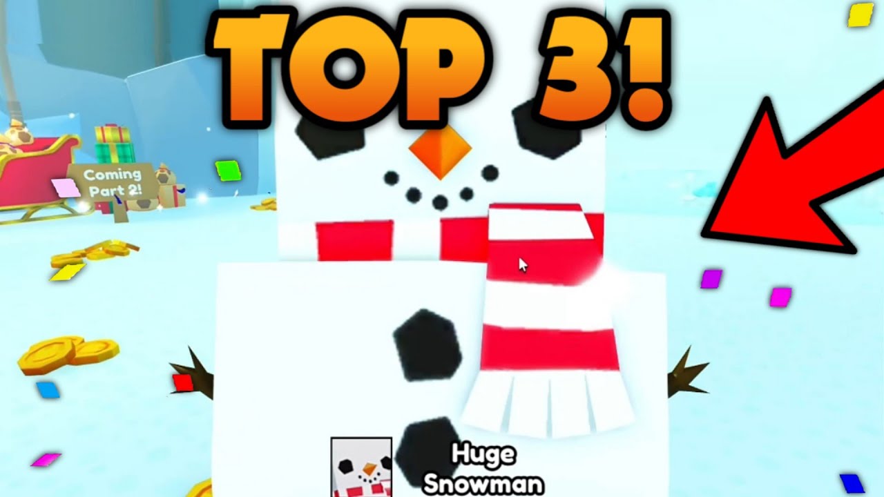 Top 3 YouTubers Hatching HUGE SNOWMAN! ⛄ ️ | Pet Simulator X Roblox ...