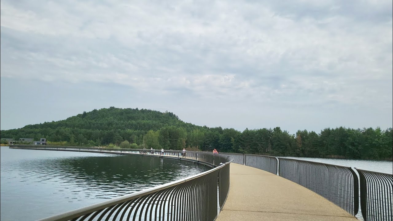 Pontoon bridge over the large lake in Terhills-Belgium #highlights ...
