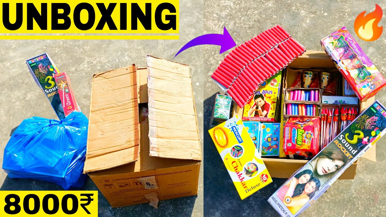 Diwali Fireworks Stash Giftbox Unpacking Worth ₹8000 • cheapest ...