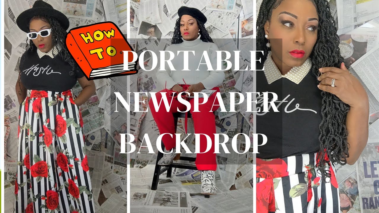 PORTABLE NEWSPAPER PHOTO BACKDROP UNDER $25| CHEAP PHOTOGRAPHY ...