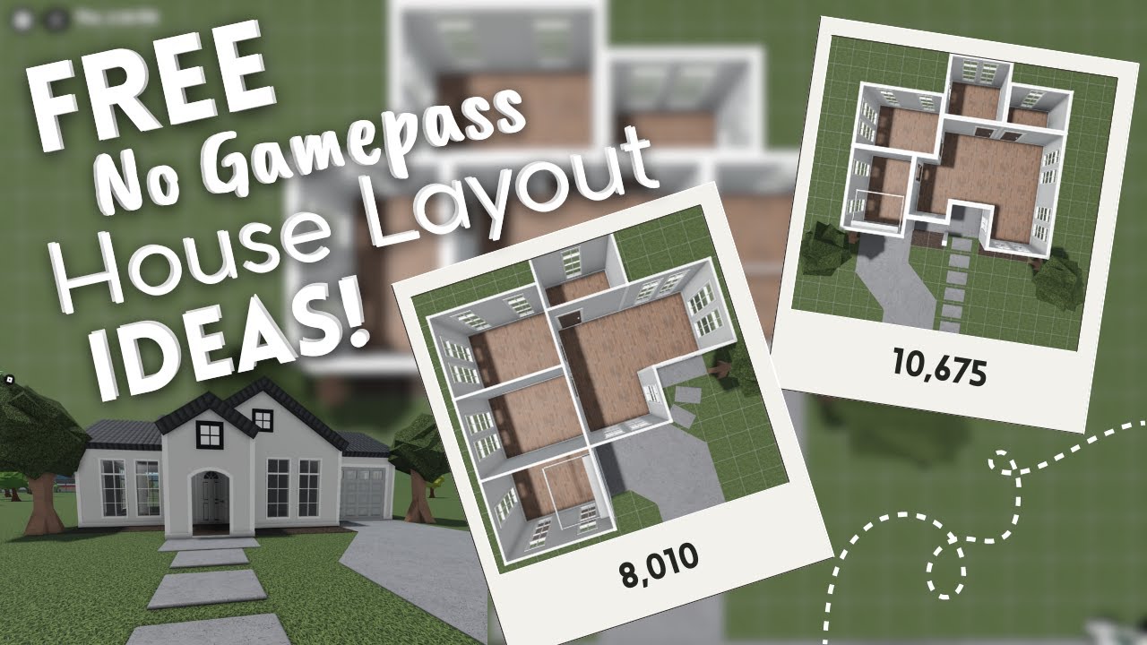 3 FREE bloxburg no gamepass house layout ideas - YouTube