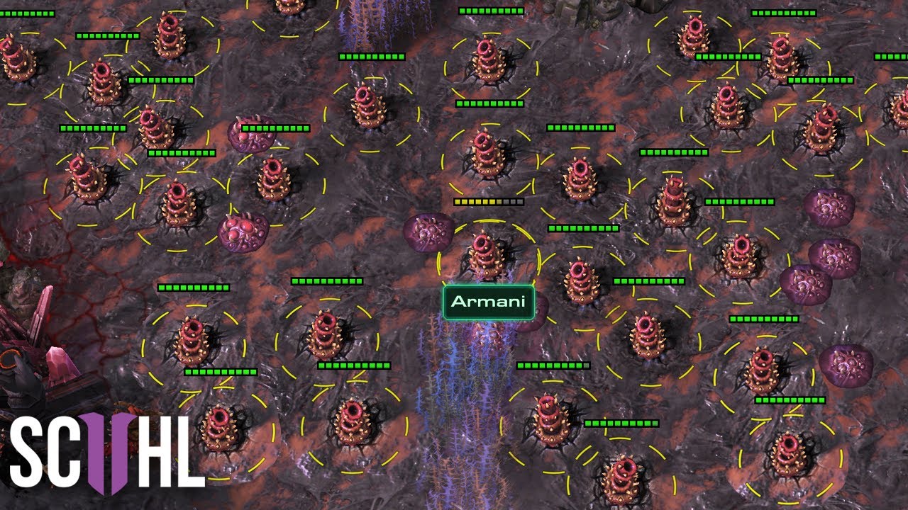 Armani´s MASS SPORE CRAWLER PUSH - Starcraft 2: Armani vs. Nice - YouTube