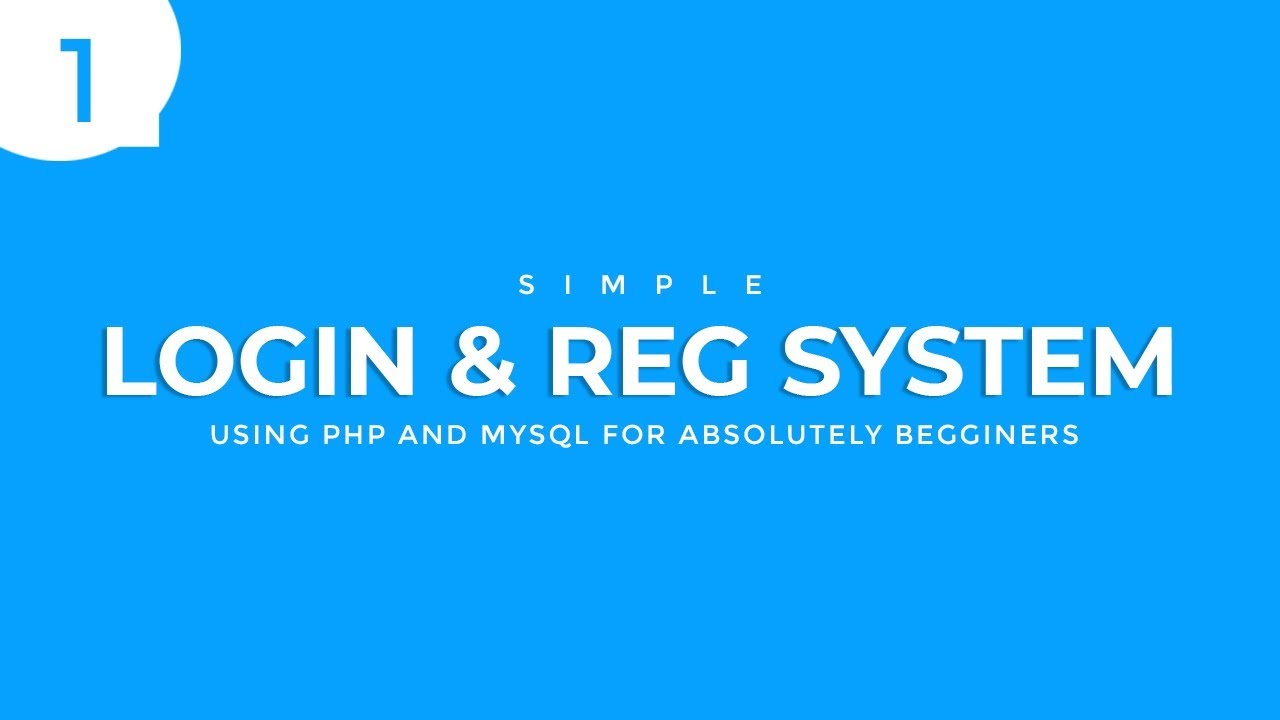 PHP Login and Registration system part 1 - YouTube