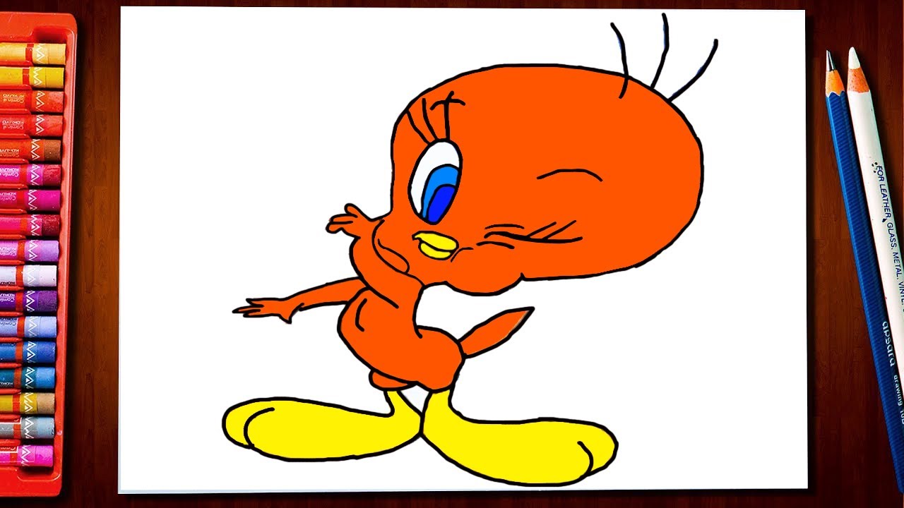 How To Draw cute Tweety Bird Step by Step | Tweety Bird for Kids so ...