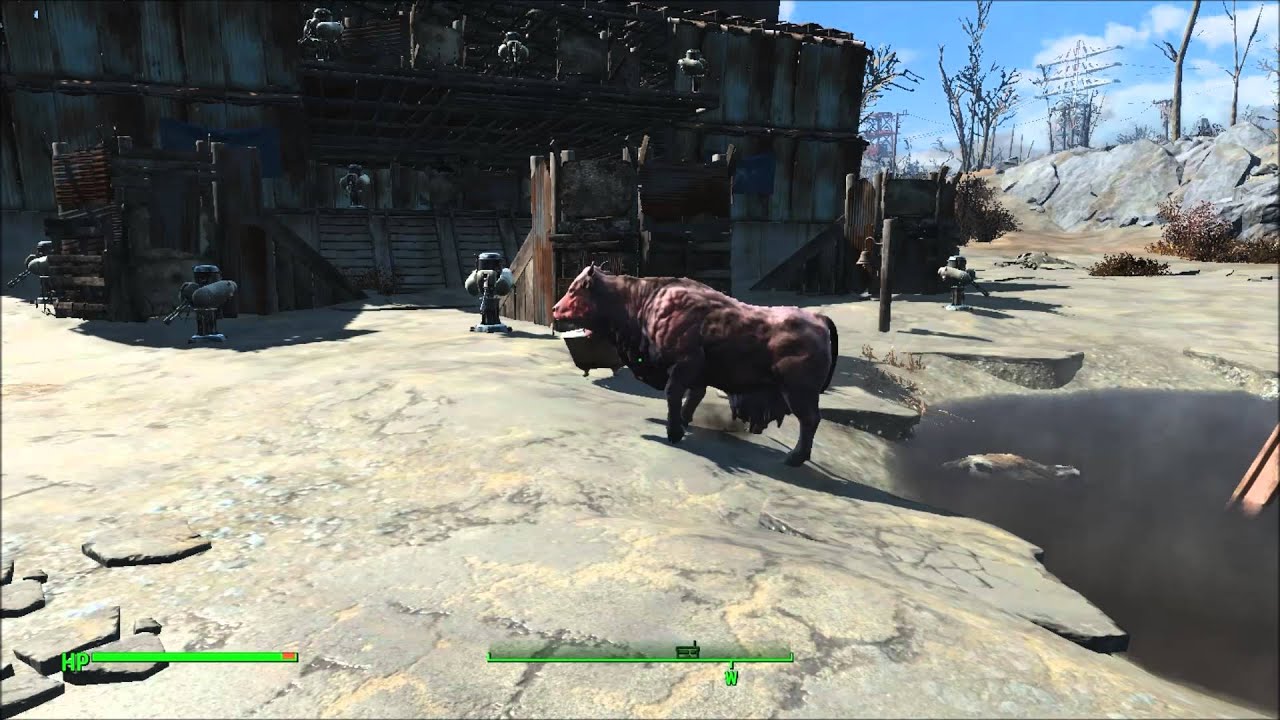 Fallout 4 dancing brahmin - YouTube
