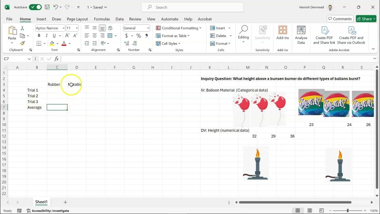 Drawing Tables in Excel - BASIC - YouTube