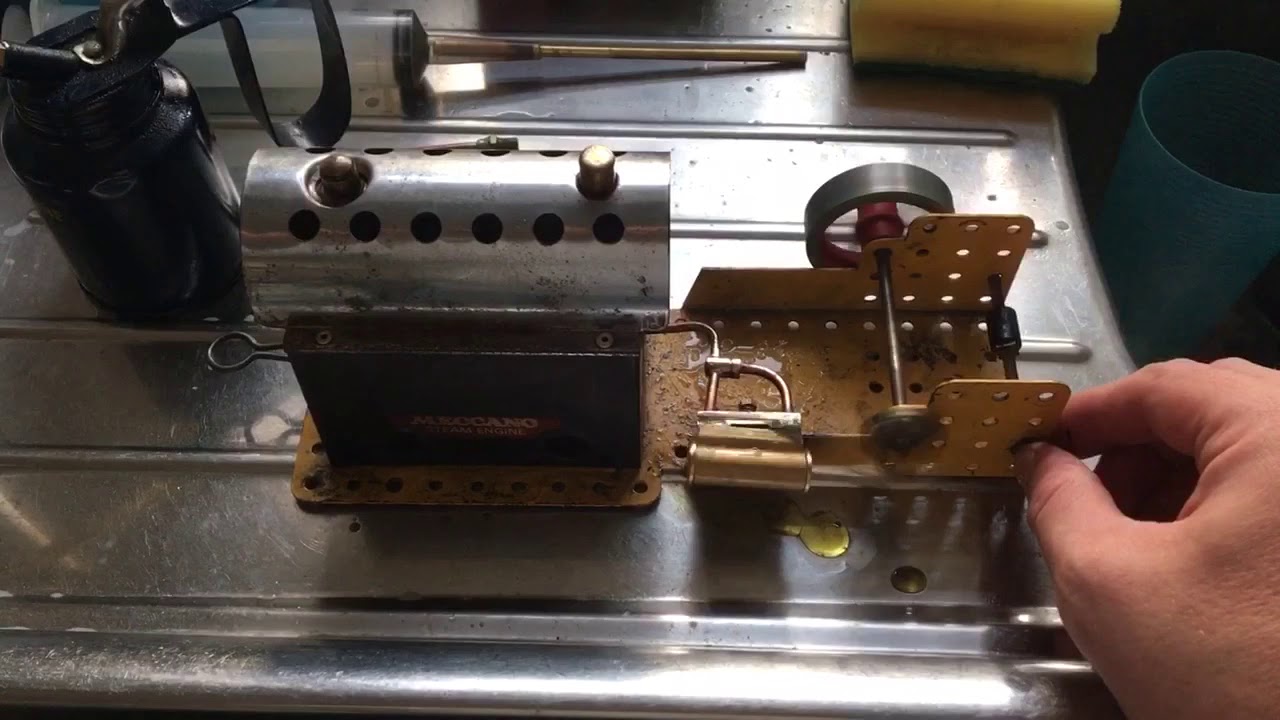 Mamod Meccano MEC1 engine with mss loco piston &cylinder - YouTube