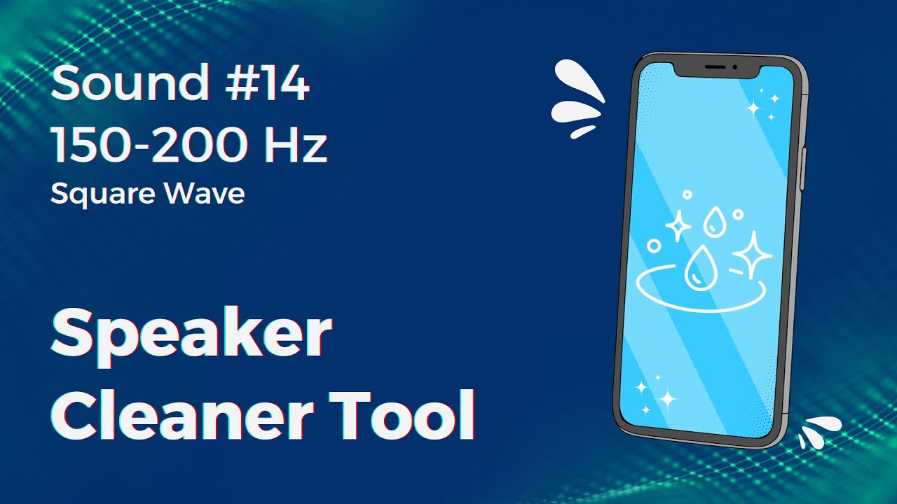 Speaker cleaner tool. Special sound for removing water and dust (150 ...