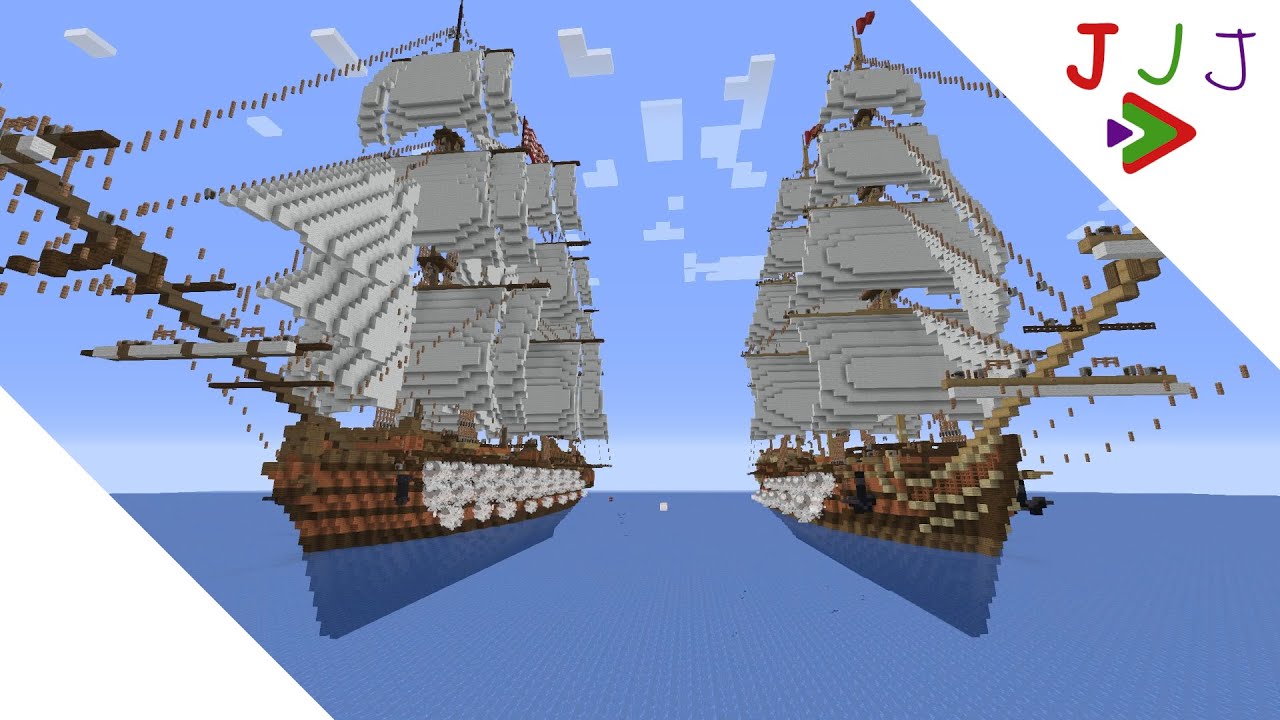 The Best Ship Battle Ever Happened in Minecraft !! - YouTube