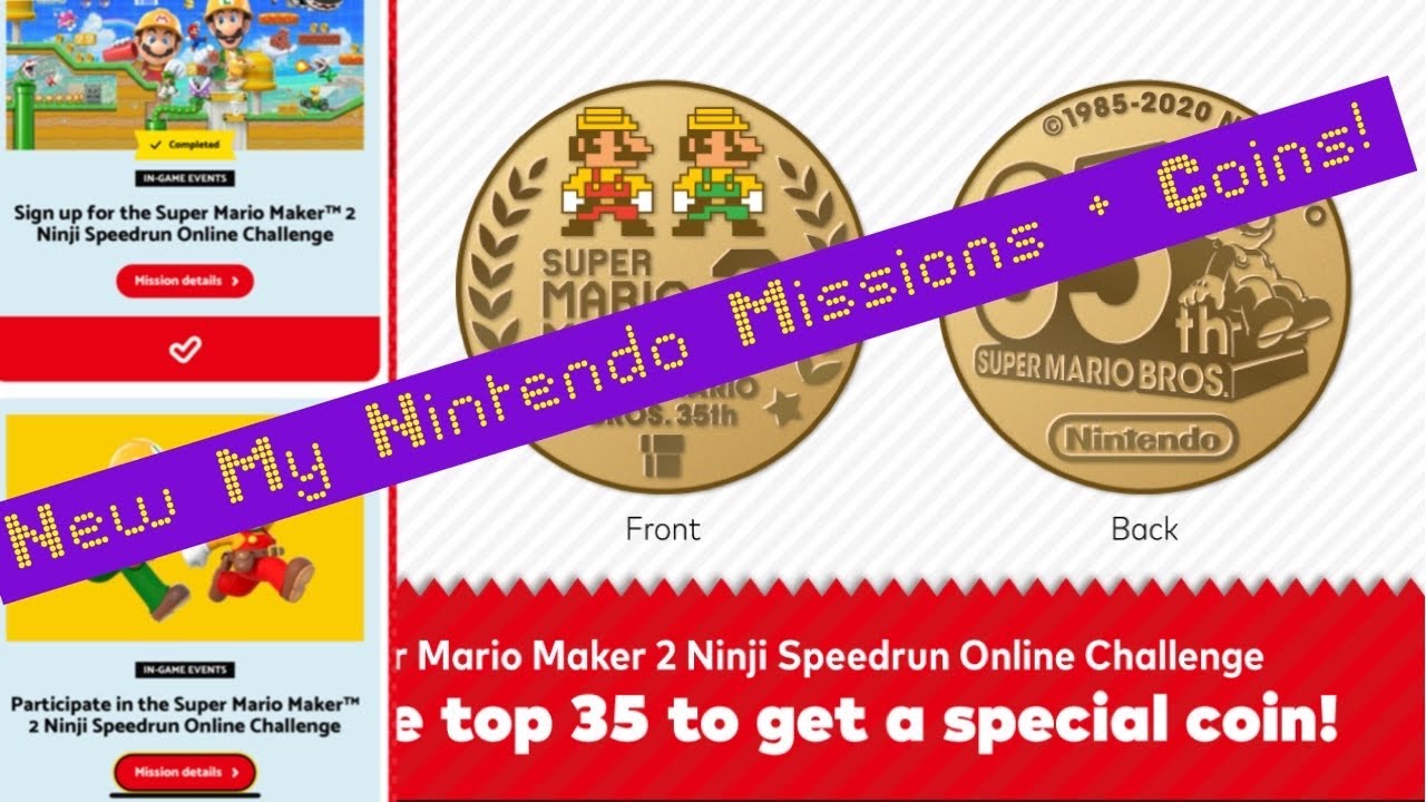 New My Nintendo Super Mario Maker 2 Missions + Coins Revealed! - YouTube