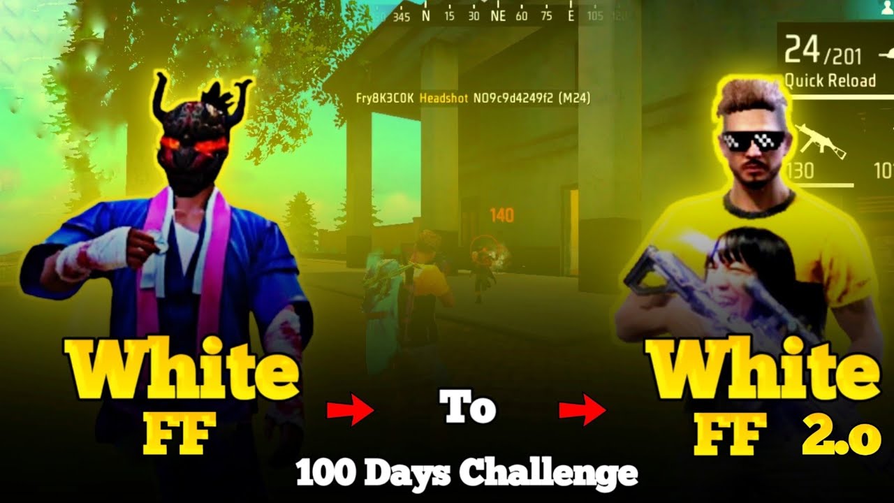 White FF To White FF 2.o 🔥😈 आज मैं सस्ता White FF बनूंगा 🎯😂 100 Days ...